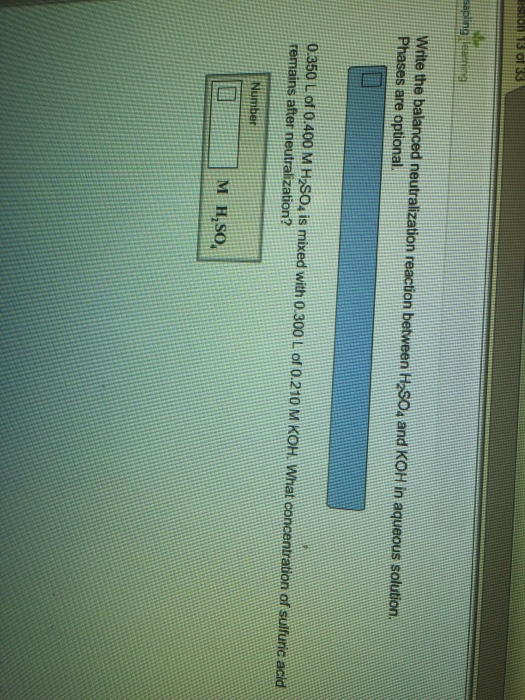 Solved Write the balanced neutralization reaction between | Chegg.com