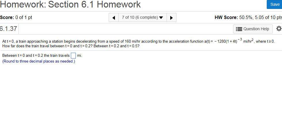 Solved Homework Section 6 1 Homework Save Score 0 Of 1 Pt