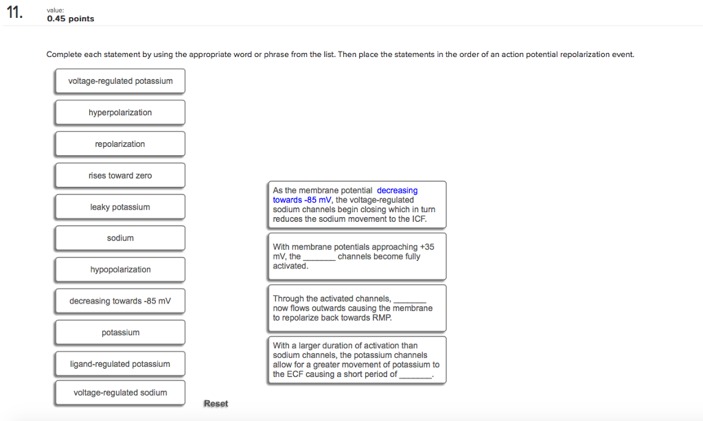 Solved Complete each statement by using the appropriate word | Chegg.com