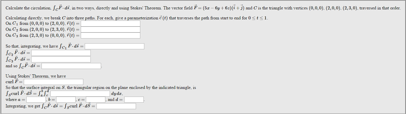 Solved Calculate the circulation, integral C F.ds in two | Chegg.com