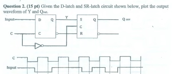 Solved Given the D-latch and SR-latch circuit shown below, | Chegg.com