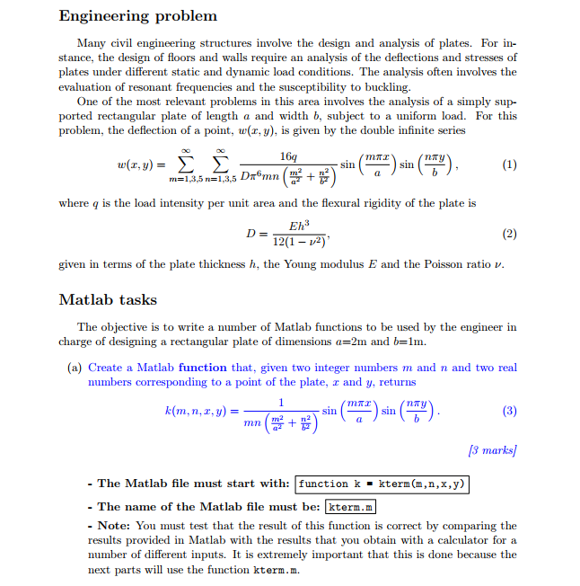 Engineering problem Many civil engineering structures | Chegg.com