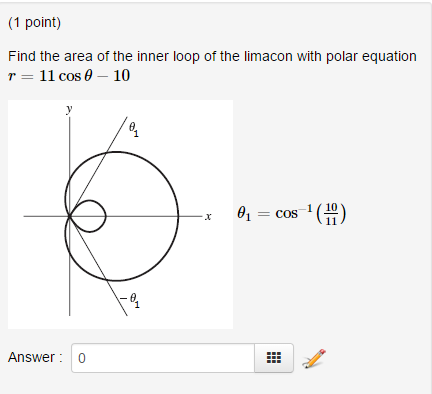 Solved Find the area of the inner loop of the limacon with | Chegg.com