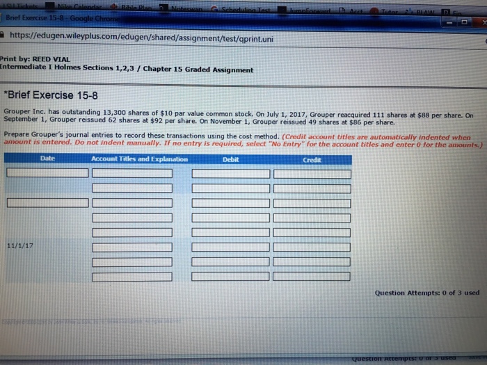 Solved Brief Exercise 15-8- Google Chromil | Chegg.com