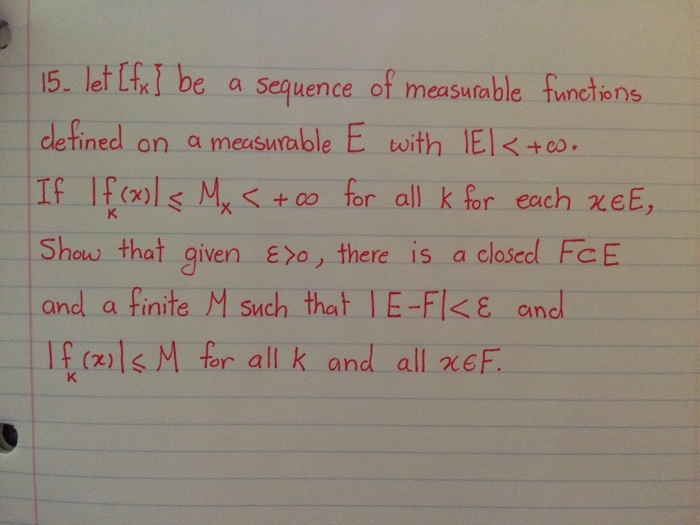 Solved Let [f X] Be A Sequence Of Measurable Functions