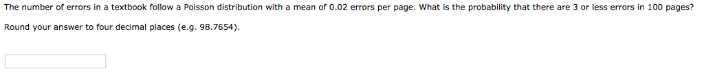 Solved The number of errors in a textbook follow a Poisson | Chegg.com