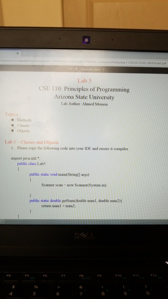 Solved Myos 185pring T Cse110 11392 28103lab5pdf 