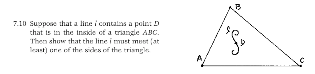 Solved Suppose that a line l contains a point D that is in | Chegg.com
