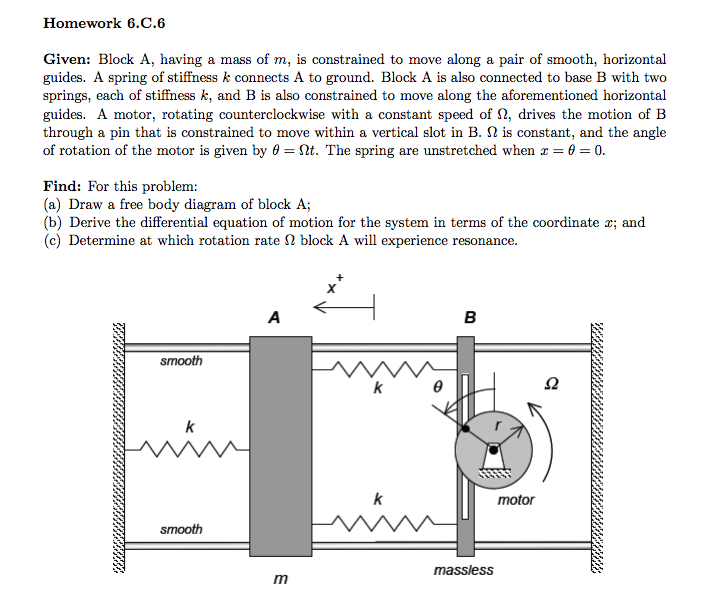 Solved Block A, having a mass of m, is constrained to move | Chegg.com