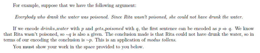 Solved For the real-life arguments (i)-(x), write down the | Chegg.com