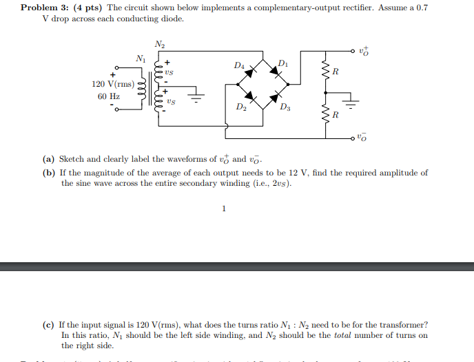 Solved Problem 3: (4 pts) The circuit shown below implements | Chegg.com