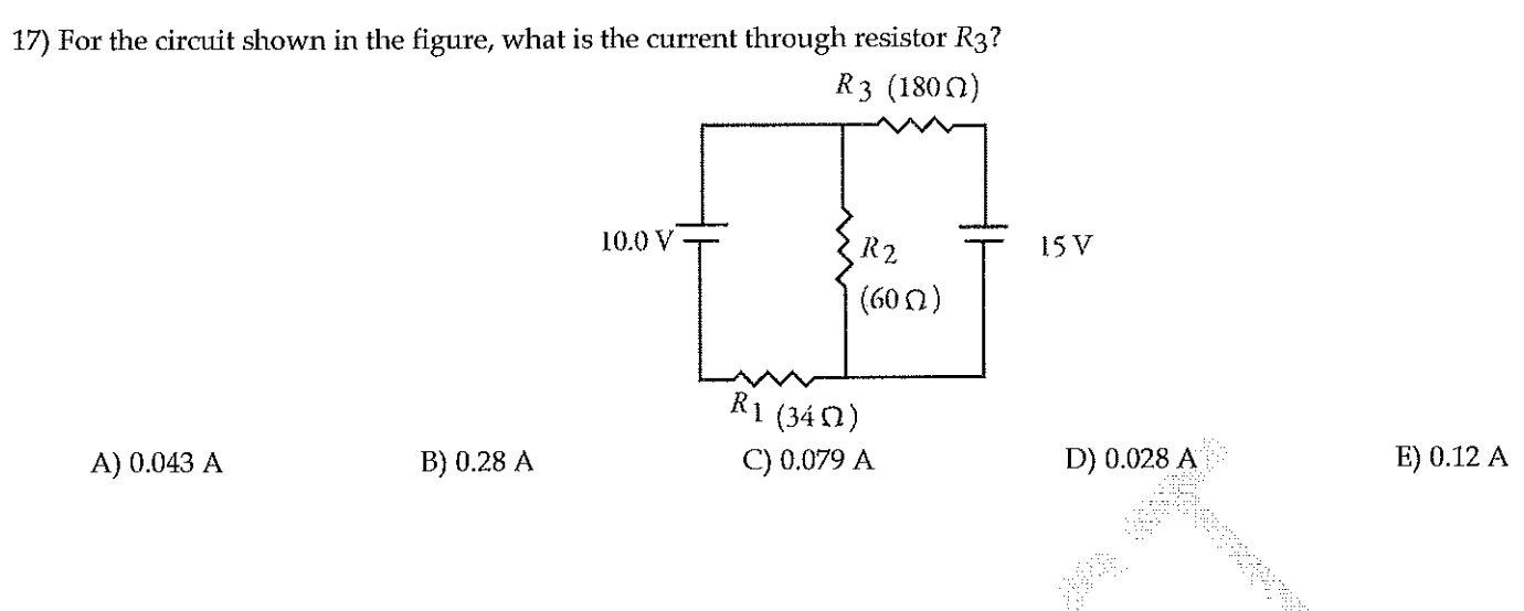 Solved 17 For The Circuit Shown In The Figure What Is The