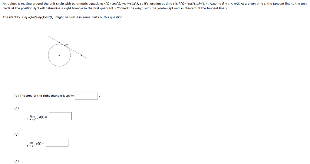 Solved An object is moving around the unit circle with | Chegg.com