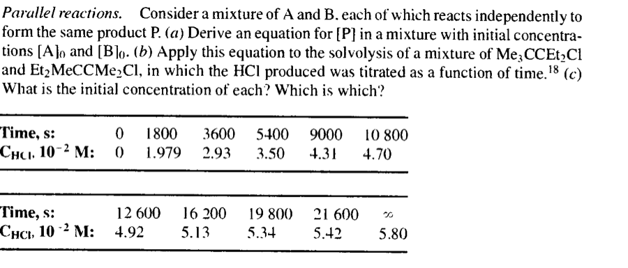 Solved Parallel reactions. Consider a mixture of A and B. | Chegg.com