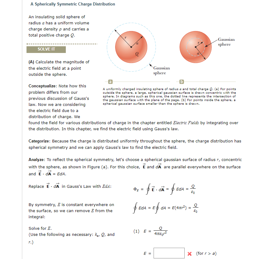 Solved A Spherically Symmetric Charge Distribution An | Chegg.com