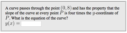 Solved A curve passes through the point (0, 8) and has the | Chegg.com
