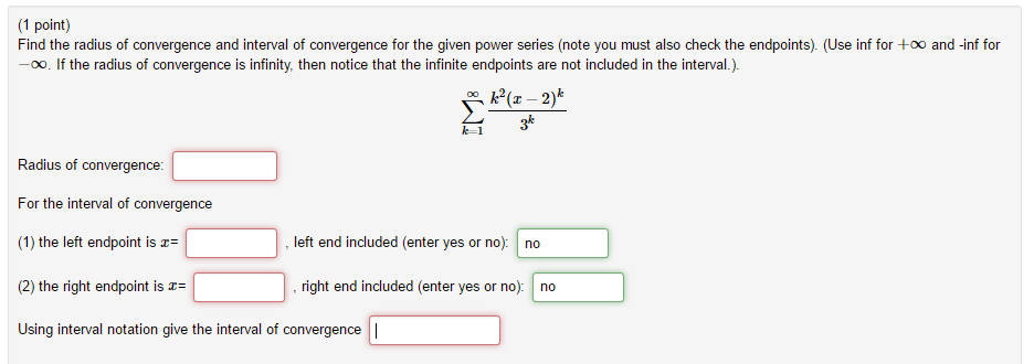 Solved Find the radius of convergence and interval of | Chegg.com