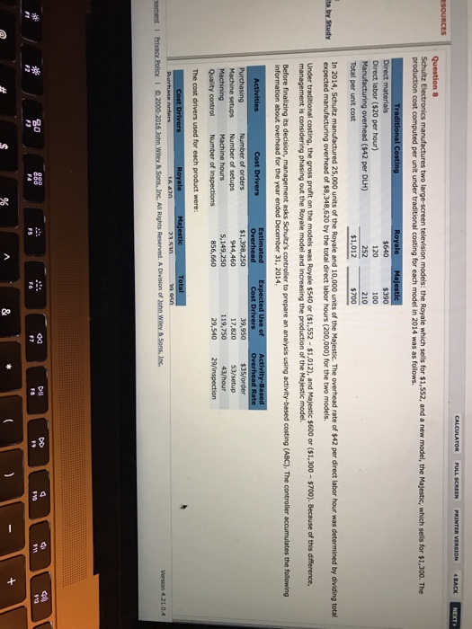 Solved CALCULATOR FULL scREEN PRINTER VERSION .BACK NEXT | Chegg.com
