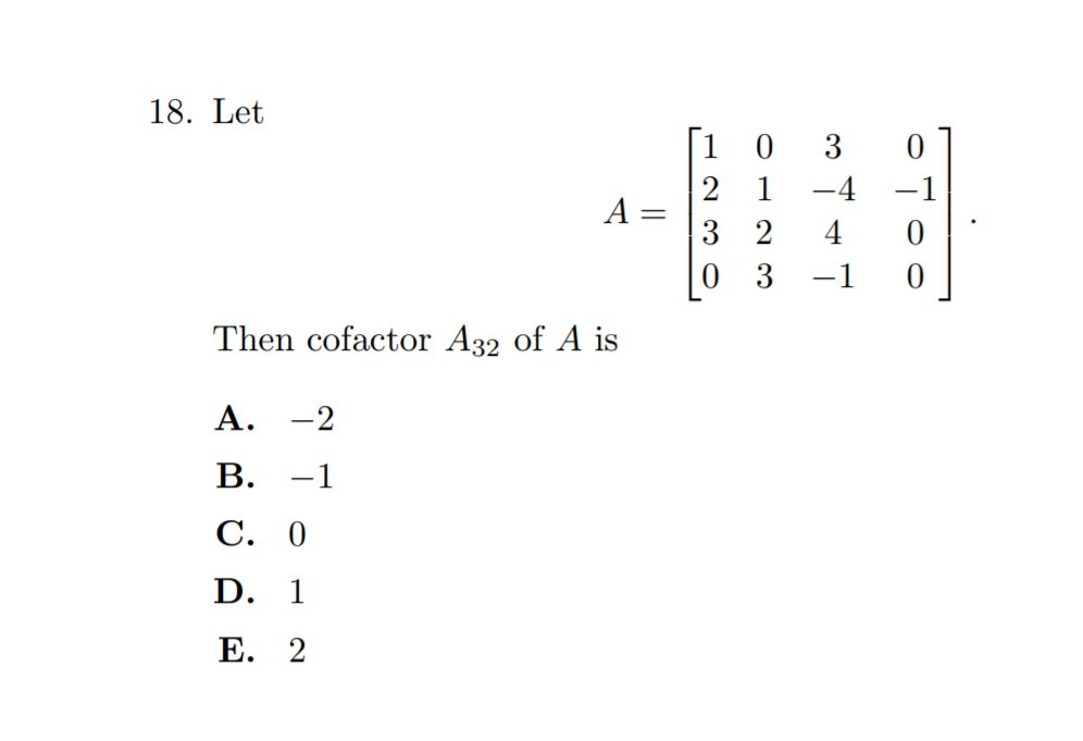 Solved 12 Determine The Rank Of The Following Matrix 1 132