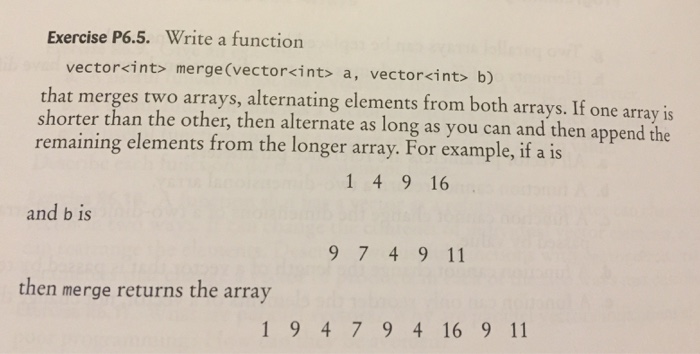 Solved Write A Function Vector Merge Vector A Vector B