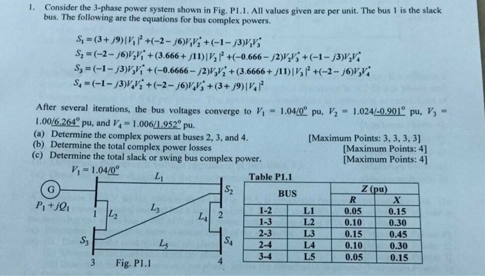 Solved Consider the 3-phase power system shown in Fig. P1. | Chegg.com