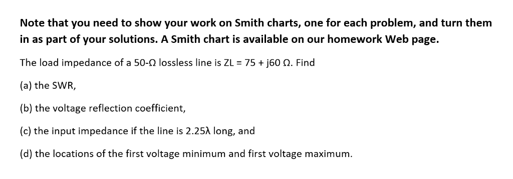 Solved The load impedance of a 50-Ohm, lossless line is Z_L | Chegg.com