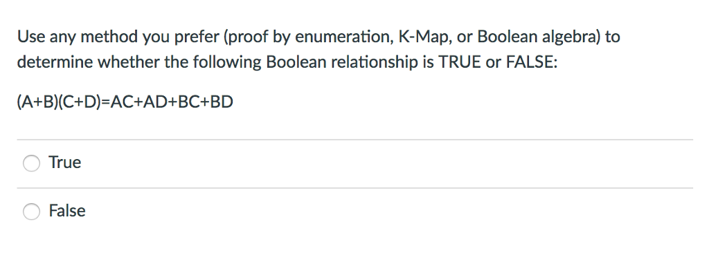 Solved Use any method you prefer (proof by enumeration, | Chegg.com