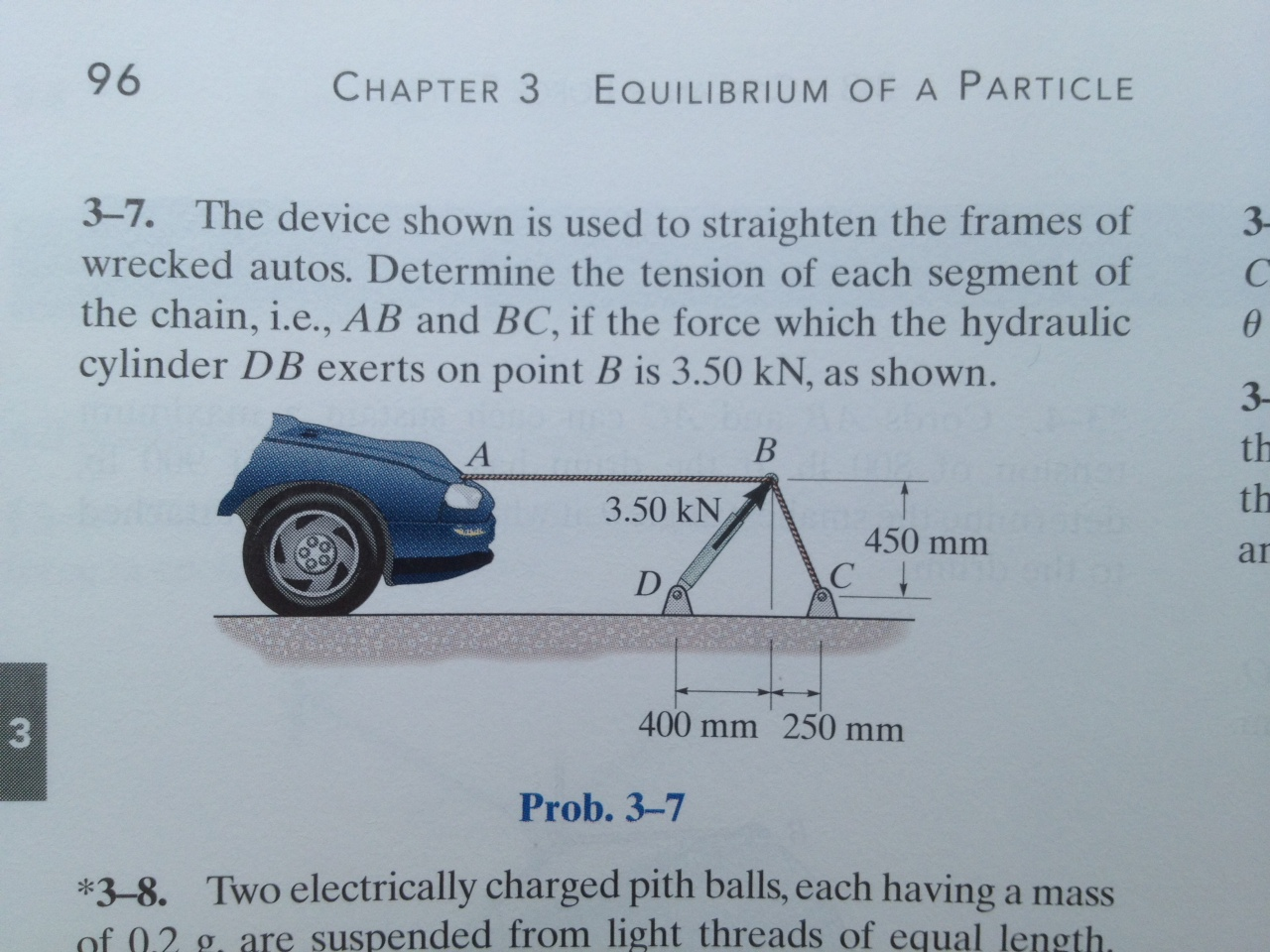 Solved The device shown is used to straighten the frames of | Chegg.com