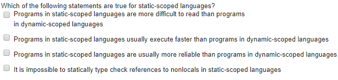 Solved Which of the following statements are true for | Chegg.com