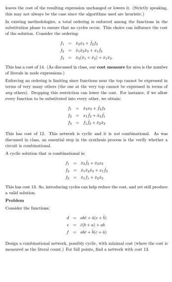 Solved 1 Synthesis Of Cyclic Combinational Circuits The