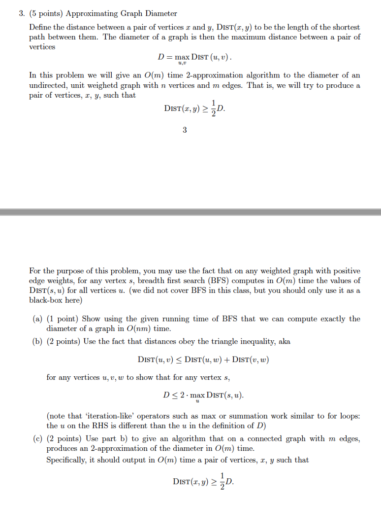 3 5 Points Approximating Graph Diameter Define The 7025