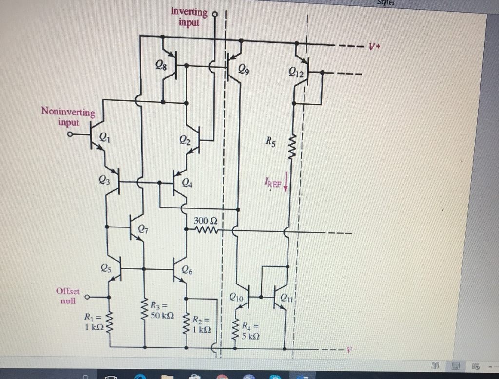 Solved Study the bias circuit and input stage of 741 | Chegg.com