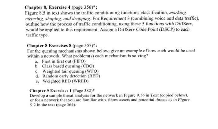 Solved Figure 85 In Text Shows The Traffic Conditioning 