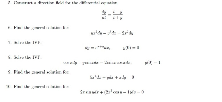 Solved Construct a direction field for the differential | Chegg.com