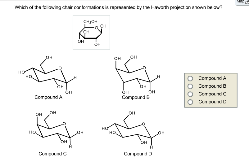 Solved Which of the following chair conformations is | Chegg.com