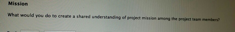 Solved Mission what would you do to create a shared | Chegg.com