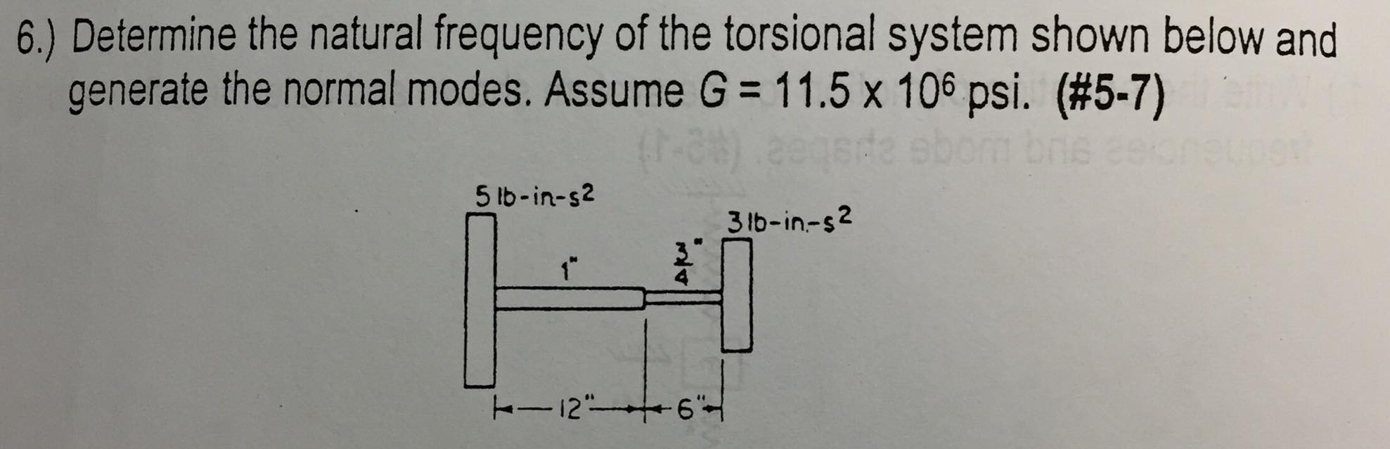 Solved Determine the natural frequency of the torsional | Chegg.com