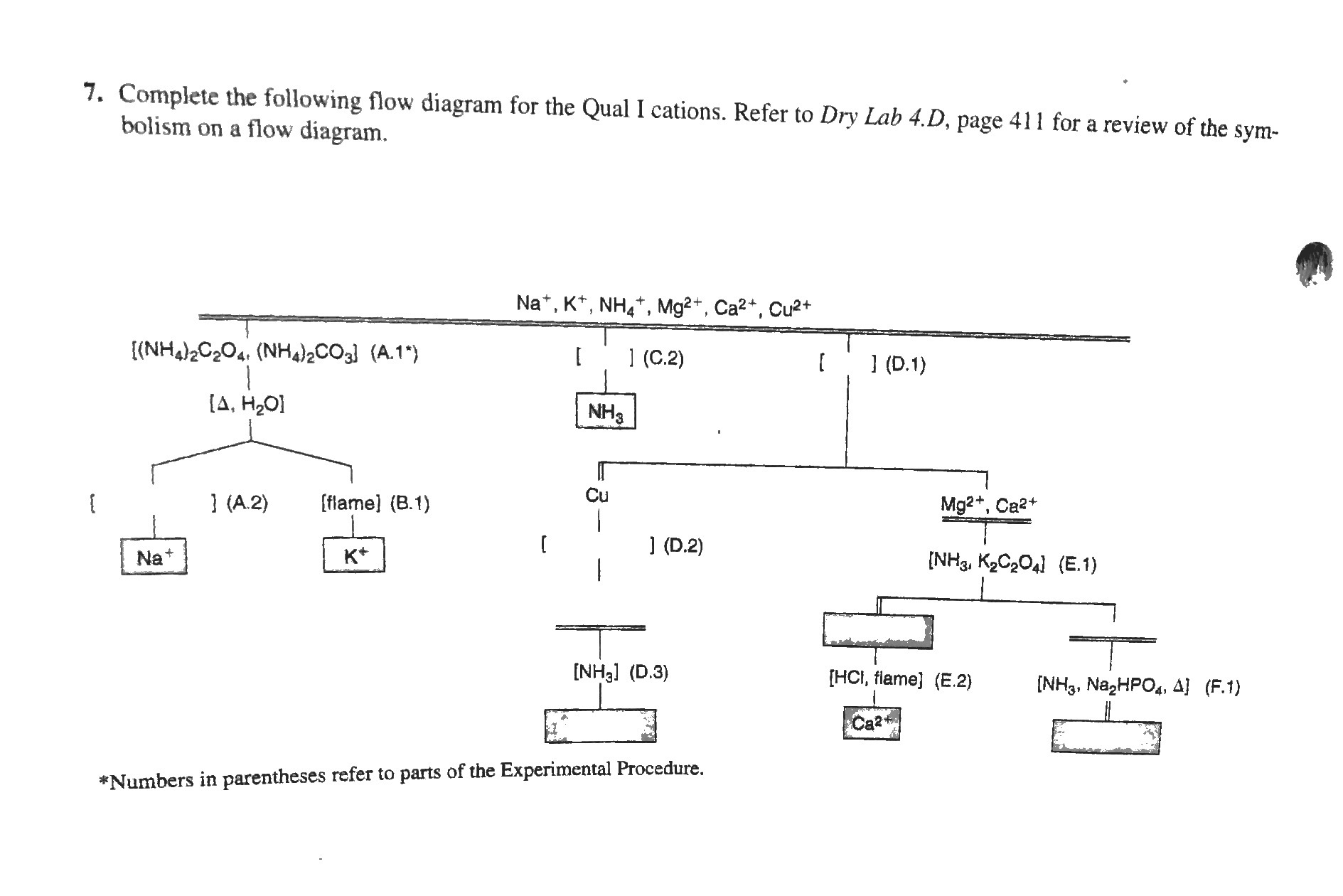 Solved Complete the following flow diagram for the Qual I | Chegg.com