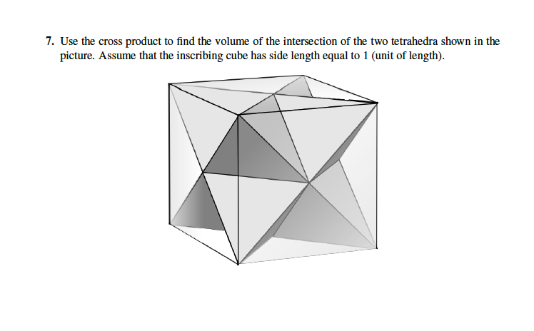 Solved Use the cross product to find the volume of the | Chegg.com