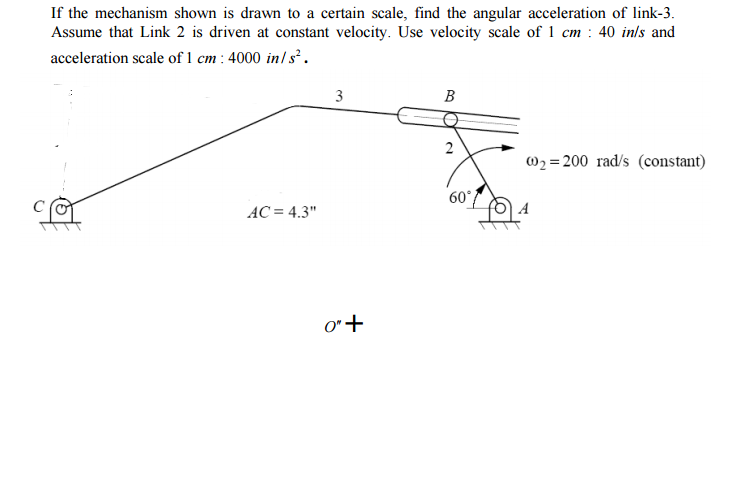 If the mechanism shown is drawn to a certain scale, | Chegg.com
