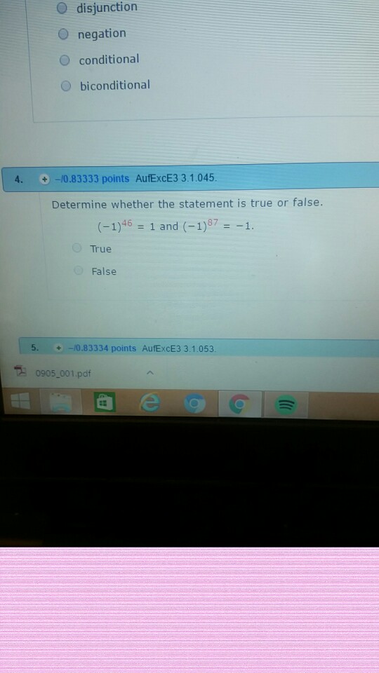 Solved Determine whether the statement is true or false. | Chegg.com