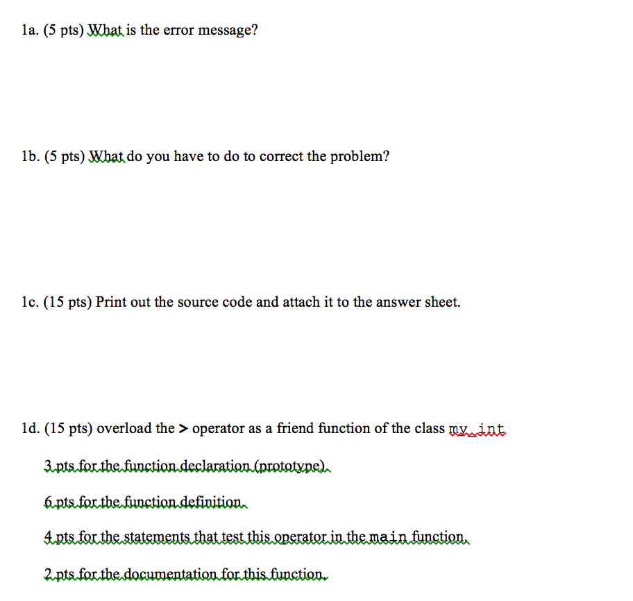 Solved C++ Const parameter modifiers and overloading | Chegg.com