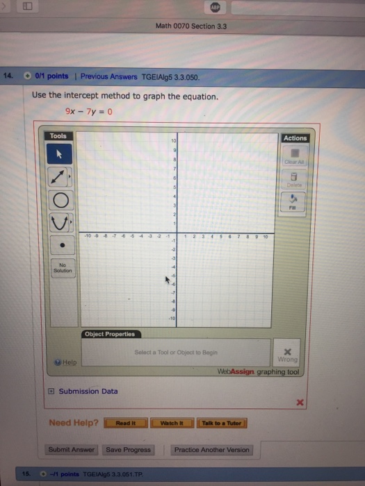 Solved Use the intercept method to graph the equation 9x - | Chegg.com