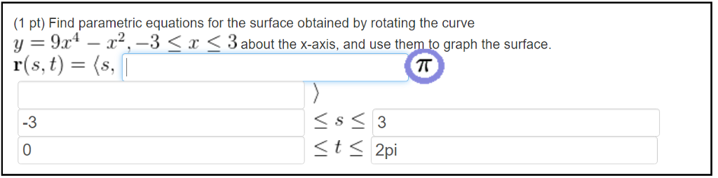 Solved Find parametric equations for the surface obtained by | Chegg.com