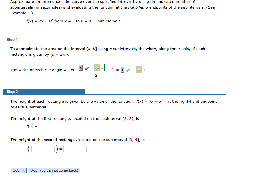 Solved Approximate The Area Under The Curve Over The 