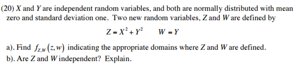 Solved X and y are independent random variables, and both | Chegg.com