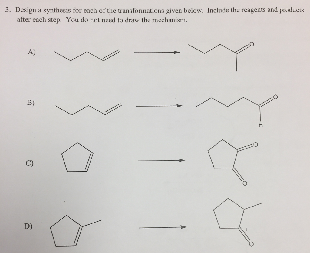 Solved Design a synthesis for each of the transformations | Chegg.com