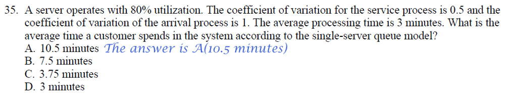 Solved 35 A Server Operates With 80 Utilization The