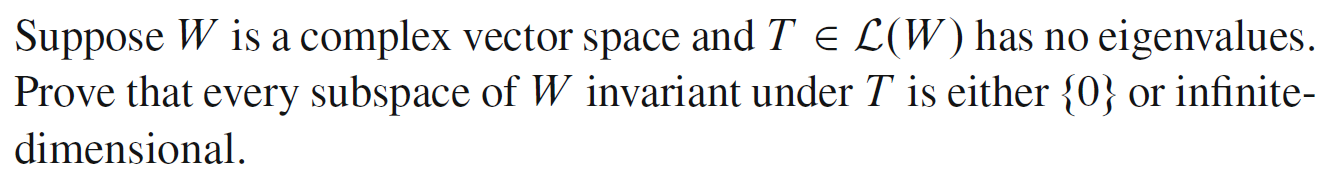 Solved Suppose W is a complex vector space and T element of | Chegg.com