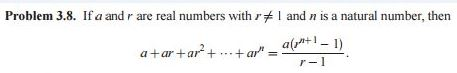 Solved If a and r are real numbers with r not equal to 1 and | Chegg.com
